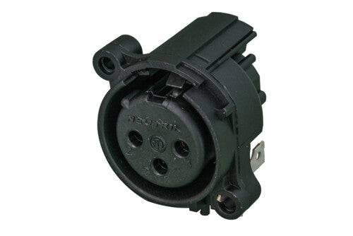 Neutrik Receptacle - AA series - XLR 3 pin - female - PCBH - Pin 1 ...