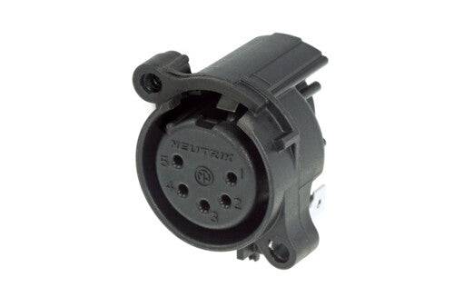 Neutrik Receptacle - A series - XLR 5 pin - female - PCBH - Pin 1/shell ...